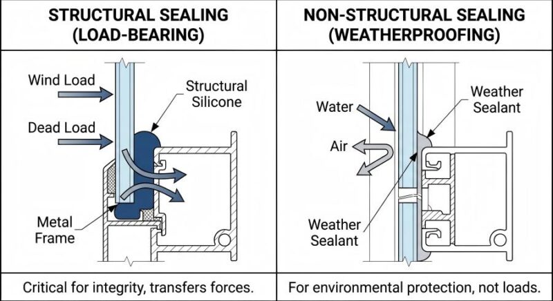 Glass Curtain Wall And Facade Glazing Systems: Professional Sealing ...